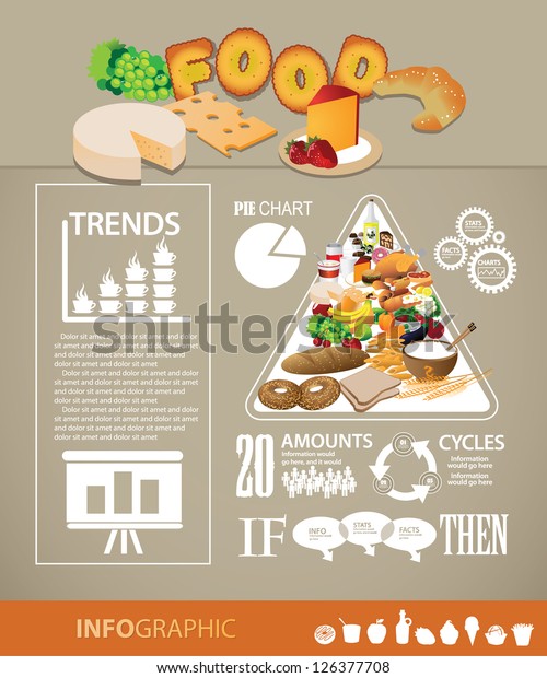 Food Info Graphic Elements Eps 8 Stock Vector (Royalty Free) 126377708
