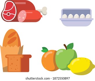 Food Food Ingredients Vector Simple Stock Vector (Royalty Free ...
