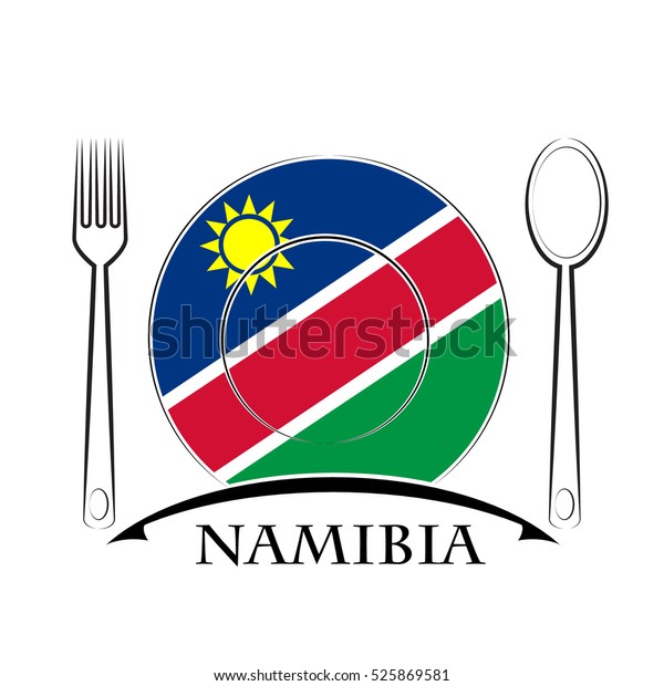 Food Logo Made Flag Namibia Stock Vector (Royalty Free) 525869581 ...