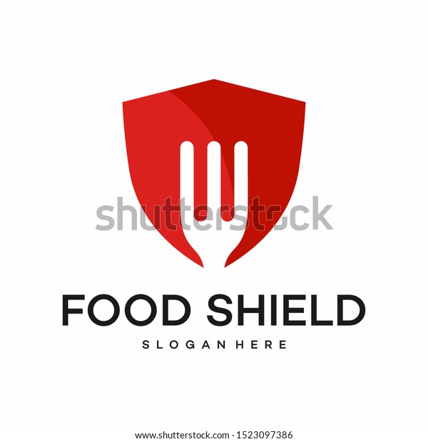 Food Logo Template Food Shield Logo Stock Vector (Royalty Free ...