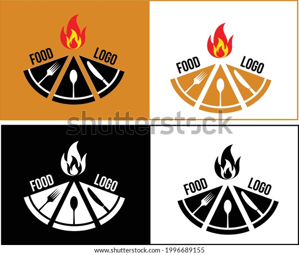 Food Logo Vector Designing Fire Stock Vector (Royalty Free) 1996689155 ...