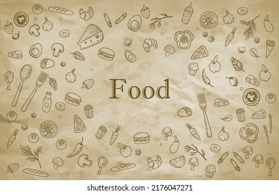 Food Menu Background Old Classic Vector Stock Vector (Royalty Free ...