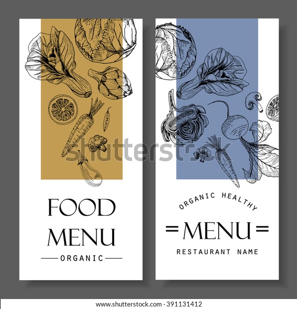 Food Menu Design Vegetable Organic Healthy Stock Vector (Royalty Free ...