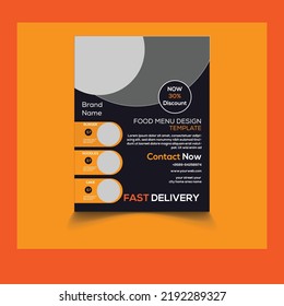 Food Menu Flyer Design Illustrator Creative Stock Vector (Royalty Free ...