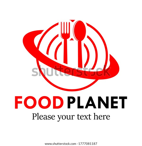 Food Planet Logo Design Template Illustration Stock Vector (Royalty ...