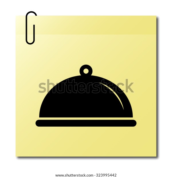 Food Platter Serving Sign Vector Icon Stock Vector (Royalty Free ...
