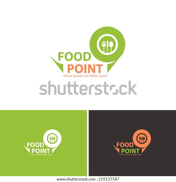 Food Point Vector Icons Logos Sign Stock Vector (Royalty Free) 219137587