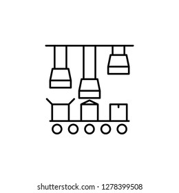 Food Processing Industry Icon Automated Line Stock Vector (Royalty Free ...