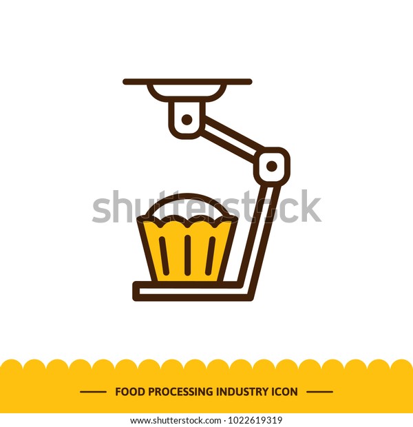 Food Processing Industry Icon Automated Line Stock Vector (Royalty Free ...