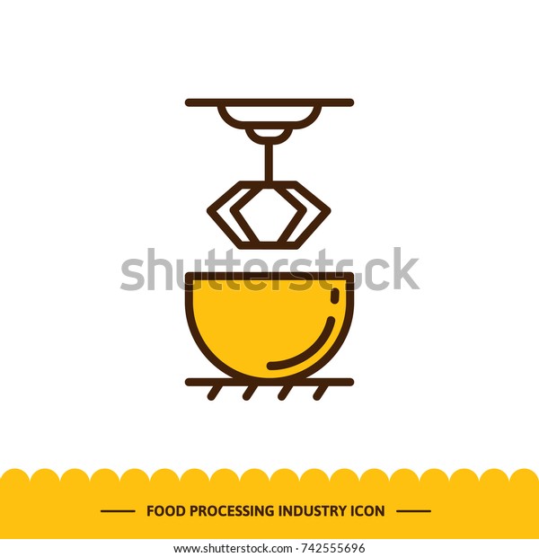 Food Processing Industry Icon Automated Line Stock Vector (Royalty Free ...