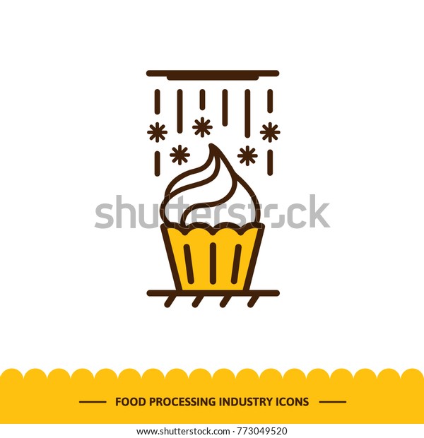 Food Processing Industry Icon Automated Line Stock Vector (Royalty Free ...
