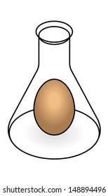 Food Science Concept Brown Egg Conical: เวกเตอร์สต็อก (ปลอดค่าลิขสิทธิ์ ...