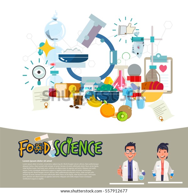 Food Science Concept Food Laboratory Typographic Stock Vector (Royalty ...