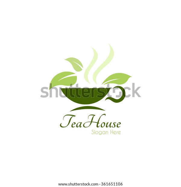 Food service vector logo. tea house logo. design template