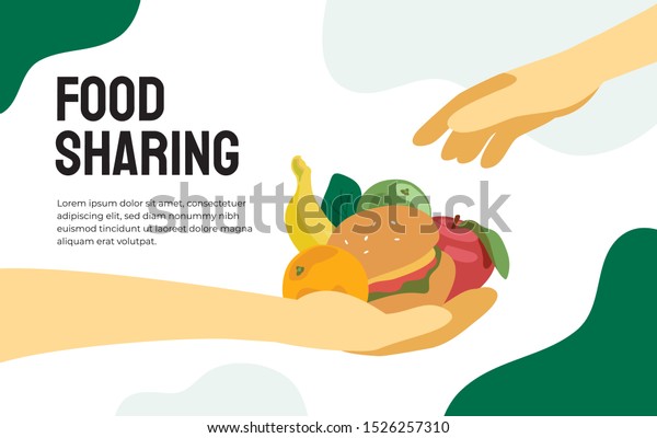 Food Sharing Project Vector Illustration Share Stock Vector (Royalty ...