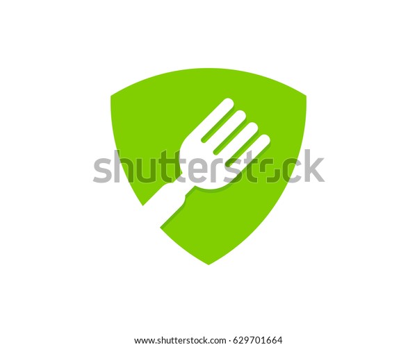 Food Shield Icon Logo Design Element Stock Vector (Royalty Free ...