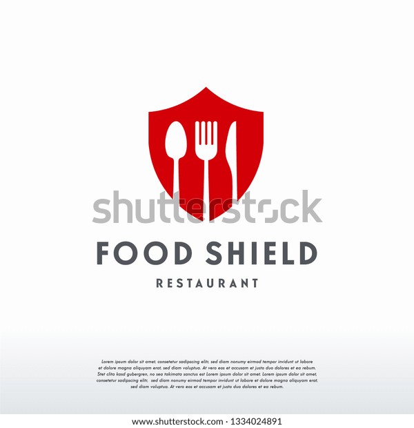 Food Shield Logo Designs Concept Vector Stock Vector (Royalty Free ...