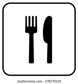 Food Sign White Vector: vector de stock (libre de regalías) 578770135 ...