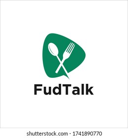 Food Talk Vector Logo Design Icon Stock Vector (Royalty Free ...