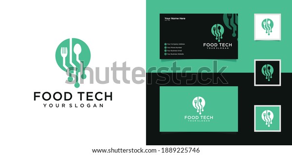 Food Tech Logo Designs Concept Business Stock Vector (Royalty Free ...