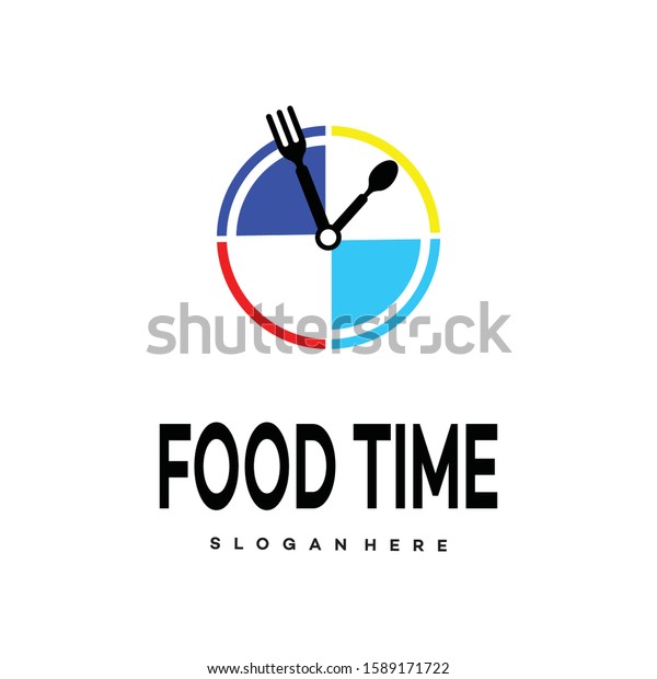 Food Time Icon Logo Design Element Stock Vector (Royalty Free ...