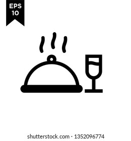 Food Tray Icon Vector Logo Design Stock Vector (Royalty Free ...