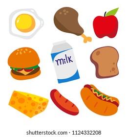 Food Vector Collection Design Stock Vector (Royalty Free) 1124332208 ...