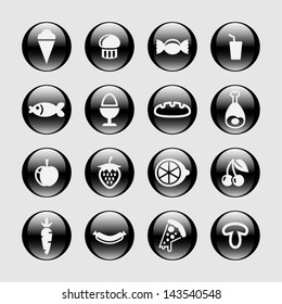 Food Web Icon Set Stock Vector (Royalty Free) 143540548 | Shutterstock
