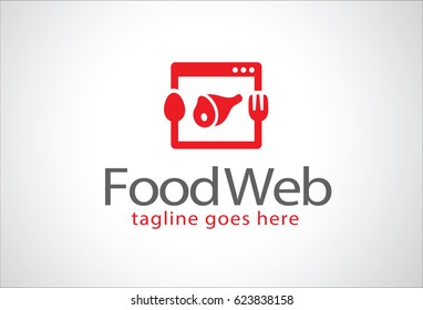 Food Web Logo Template Design Stock Vector (Royalty Free) 623838158 ...