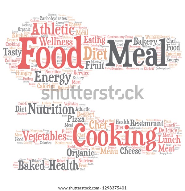 Food Word Cloud Food Equipment Shape Stock Vector (Royalty Free ...