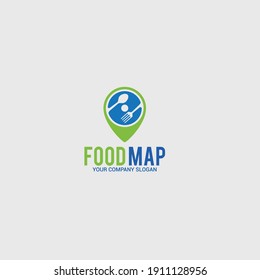 Foodmap Logo Design Vector Template Stock Vector (Royalty Free ...