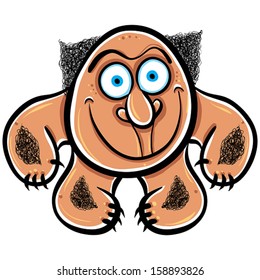 Foolish Cartoon Monster Vector Illustration Stock Vector (Royalty Free ...