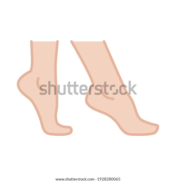 Foot Ankle Coloured Icon Filled Outline Stock Vector (Royalty Free ...