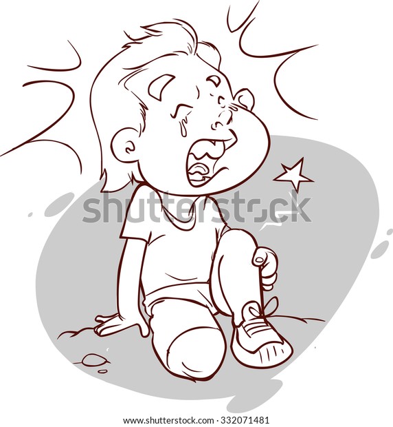 Foot Bleeding Childblack White Stock Vector (Royalty Free) 332071481 ...