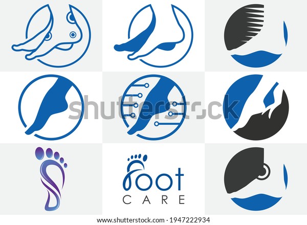 Foot Care Logo Designs Concept Vector Stock Vector (Royalty Free ...