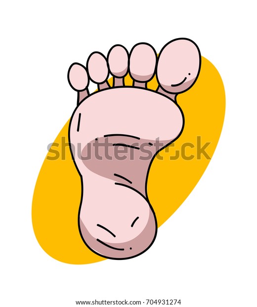 Foot Cartoon Hand Drawn Image Original Stock Vector (Royalty Free ...