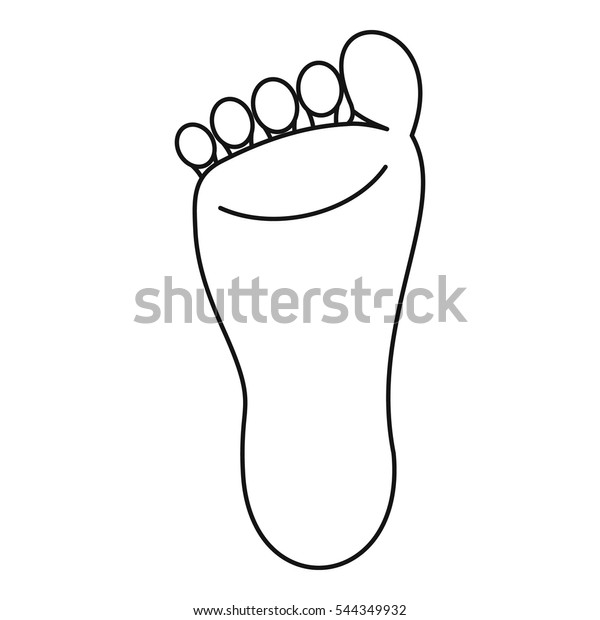 Foot Icon Outline Illustration Foot Vector Stock Vector (Royalty Free ...