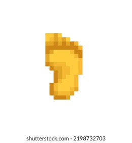 Foot Icon Pixel Art Icon 8bit Stock Vector (Royalty Free) 2198732703 ...