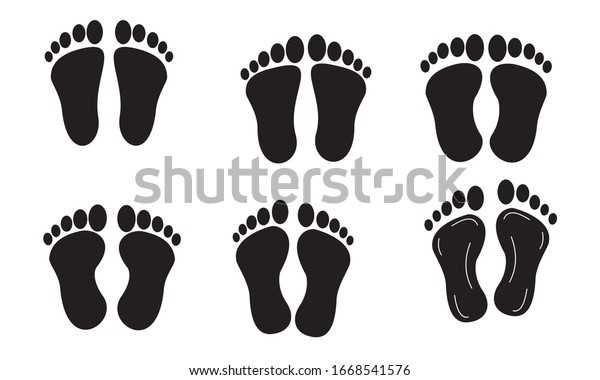 diseño de signo de ilustración del vector de los pies