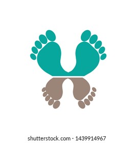 Foot Illustration Logo Vector Template Vector Stock Vector (Royalty ...