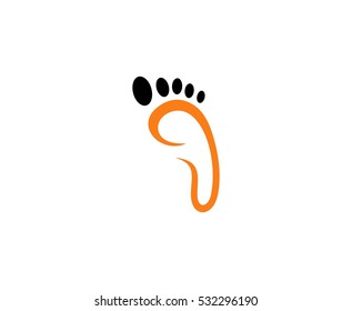 Flat Shape Foot Pink Logo Symbol Stock Vector (Royalty Free) 2211170337 ...