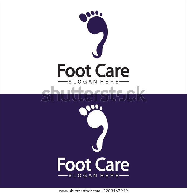 Foot Logo Design Vector Template Stock Vector (Royalty Free) 2203167949 ...