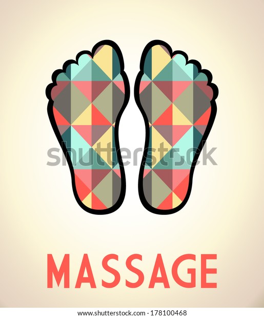 Foot Massage Poster Stock Vector (Royalty Free) 178100468 | Shutterstock