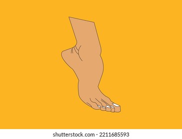 Foot Movement Vector Illustration Artwork Design Stock Vector (Royalty ...