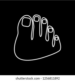 Foot Outline Vector Icon Stock Vector (Royalty Free) 1256802100