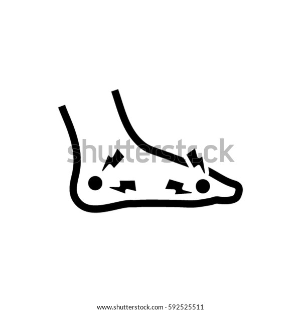 Foot Pain Icon Stock Vector (Royalty Free) 592525511 | Shutterstock