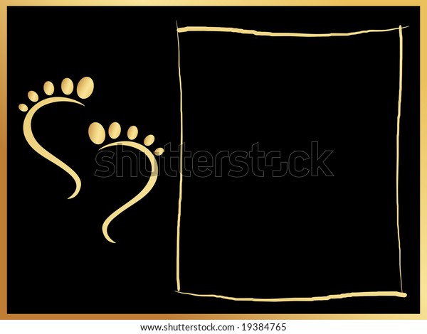Foot Print Goddess Laxmi Design Stock Vector (Royalty Free) 19384765
