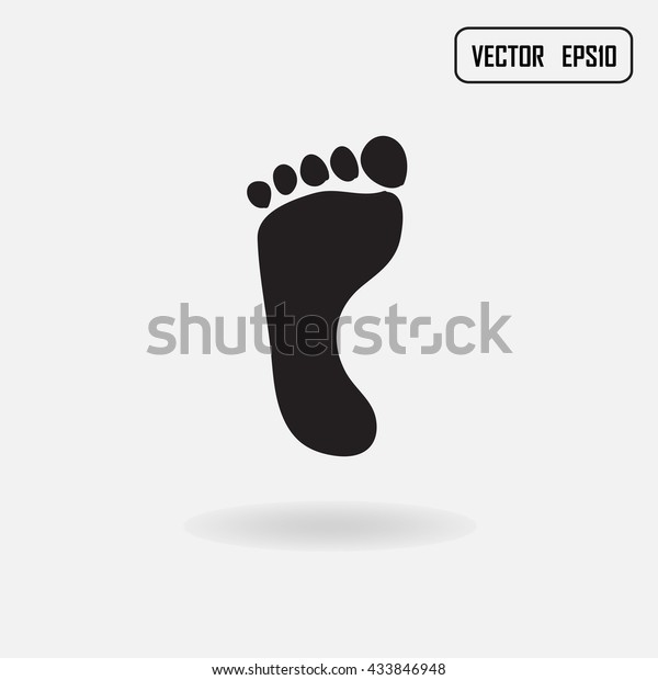 Foot Print Symbol Vector Illustration Stock Vector (Royalty Free ...