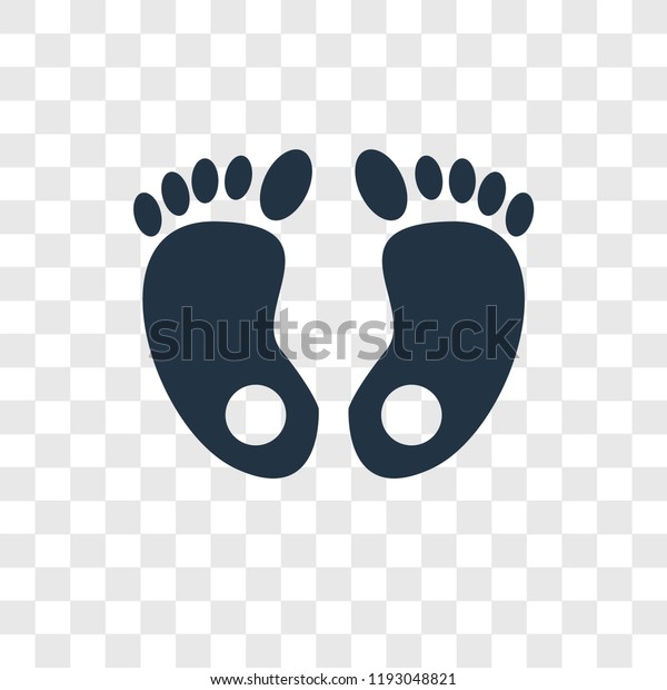 Foot Print Vector Icon Isolated On Stock Vector (Royalty Free ...