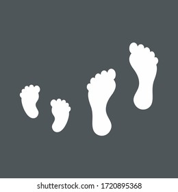 Ground Flour Footprints Footprint Talcum Powder Stock Photo 426365236 ...